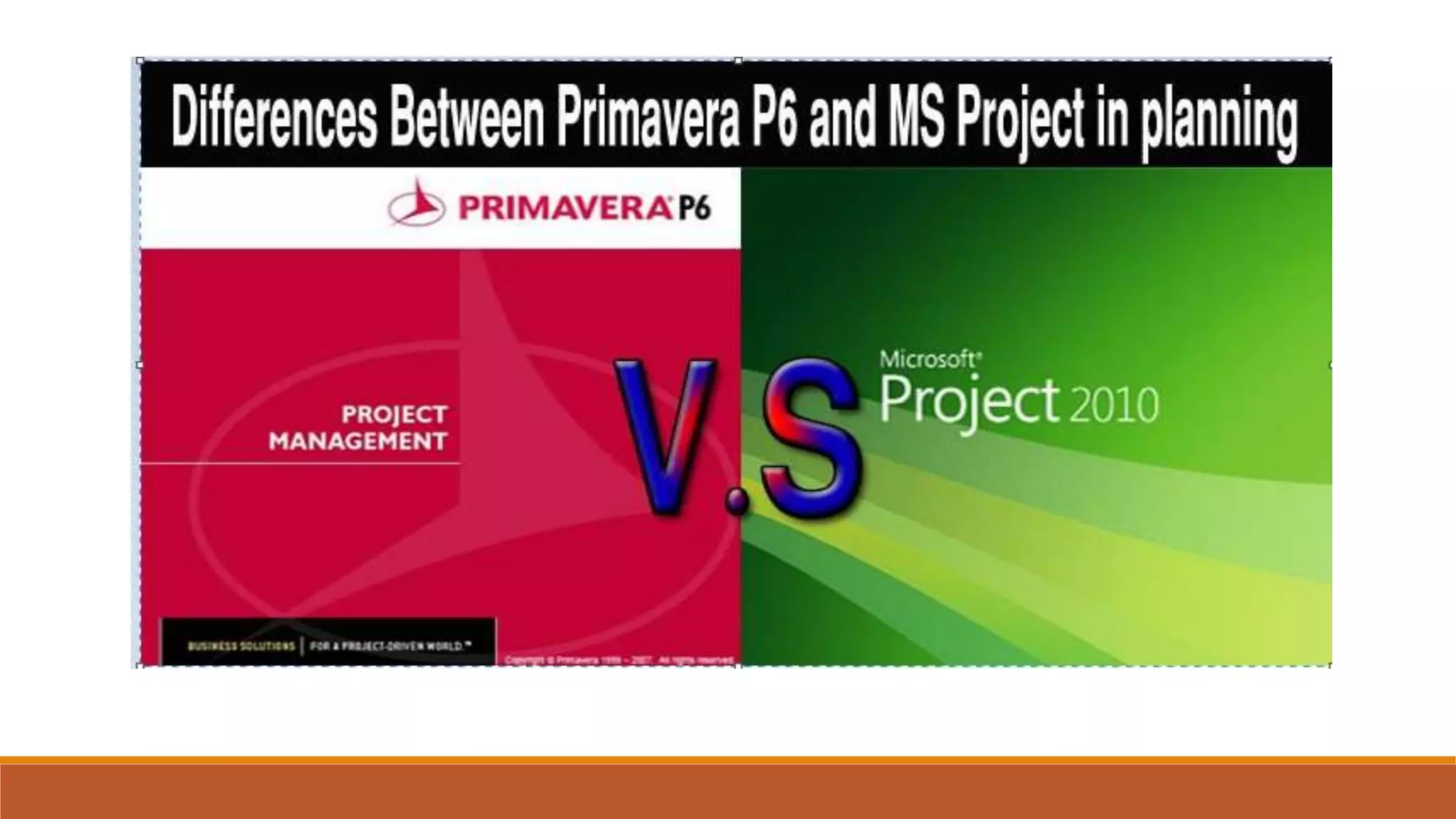 Primavera p6 vs ms | PPTX