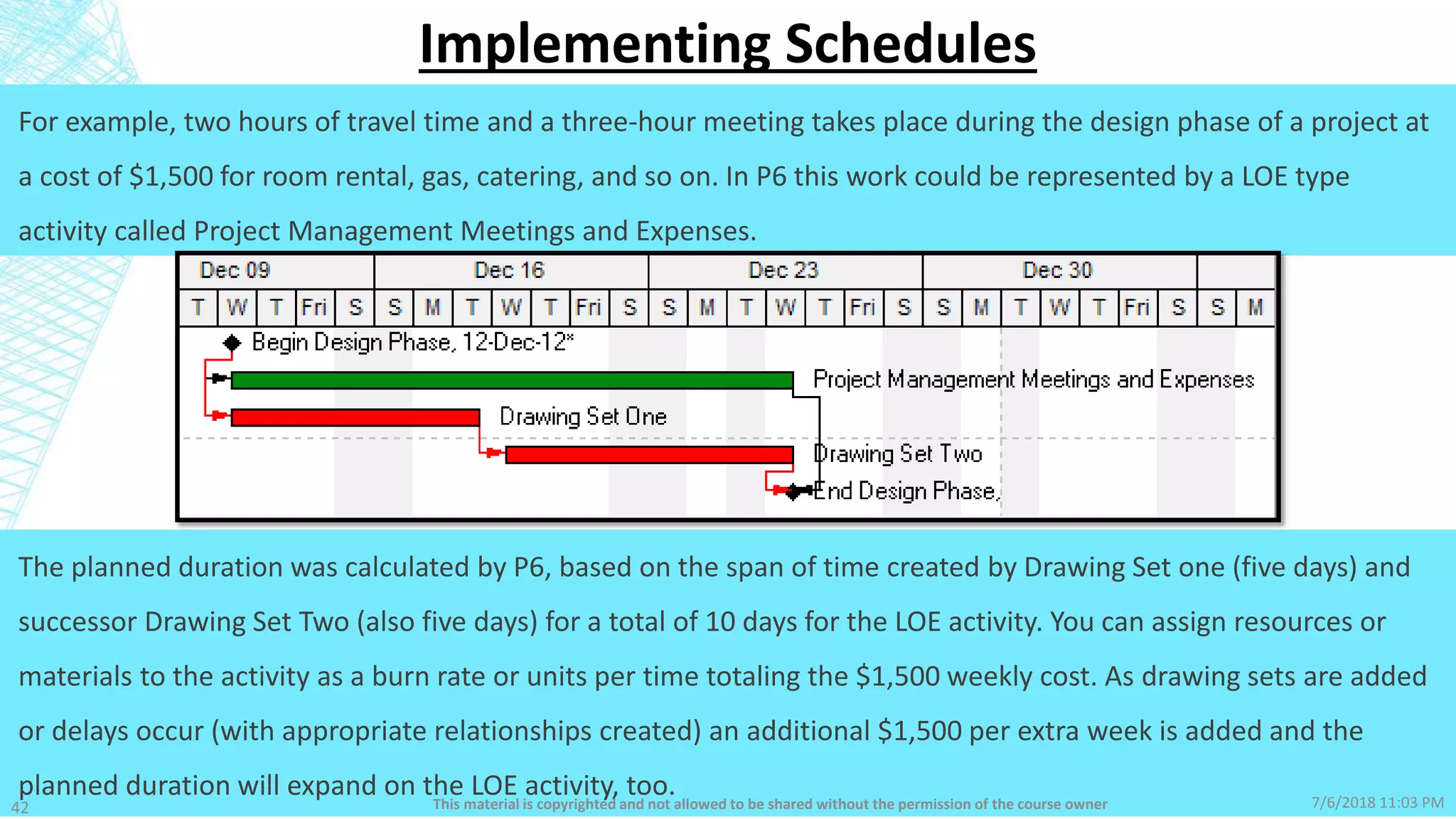 Primavera Project Management P6 Course session 4 | PPTX