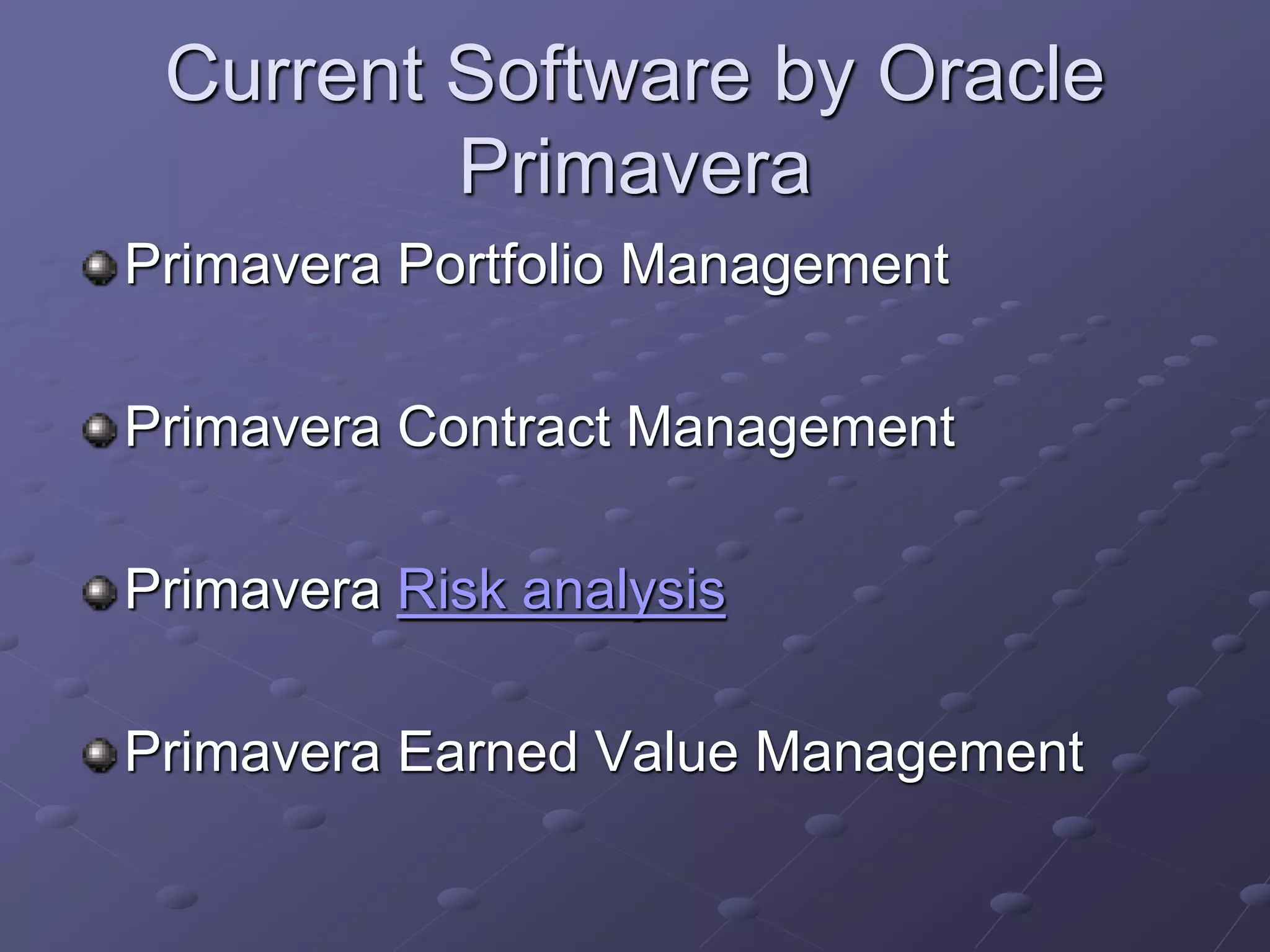 Primavera software | PPTX