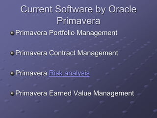 Primavera software | PPTX