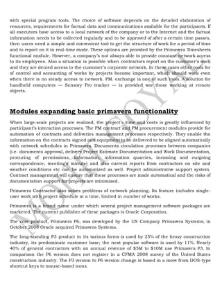 Primavera software | PDF