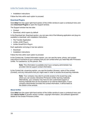 Primavera unifier file transfer_application_instructions | PDF