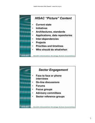 HISAC- Health Information Strategy Action Committee | PDF