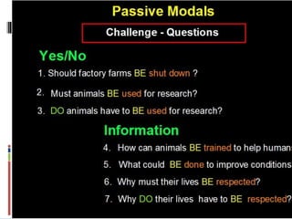 Prime3 - Unit 6 - Passive Modals Review | PPTX
