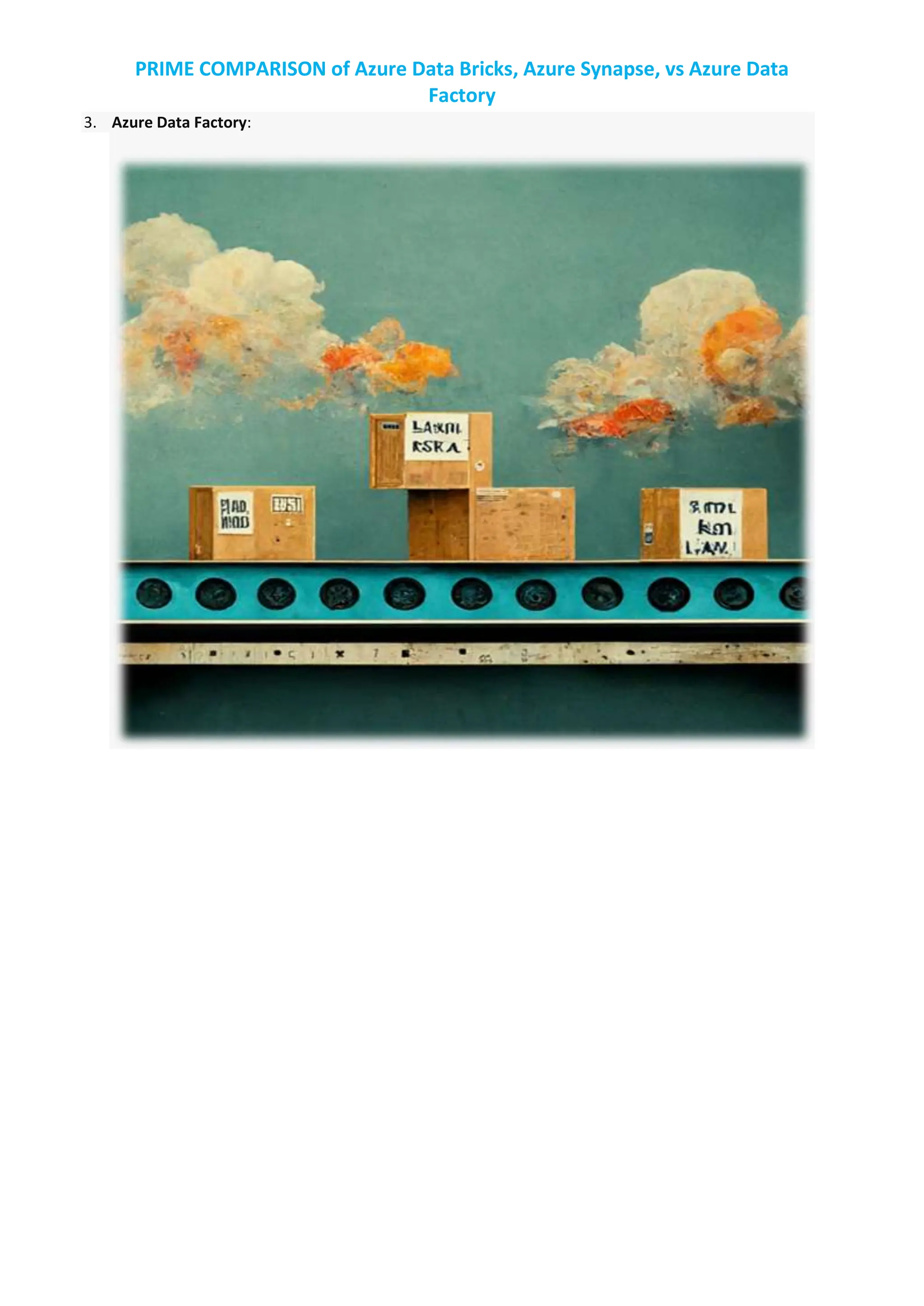 PRIME COMPARISON of Azure Data Bricks, Azure Synapse, vs Azure Data ...