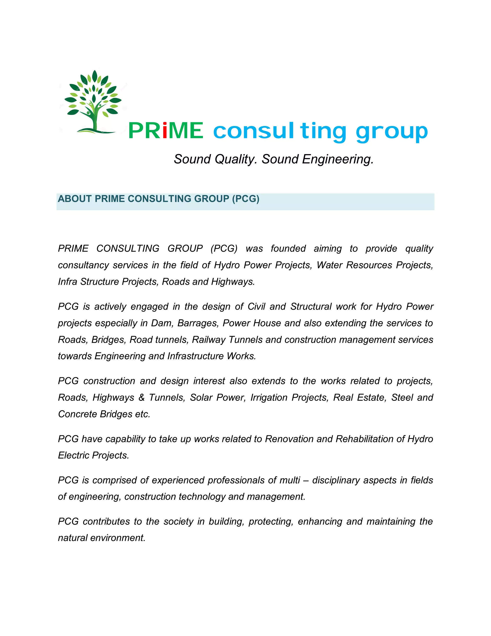 Prime Consulting Group Profile | PDF