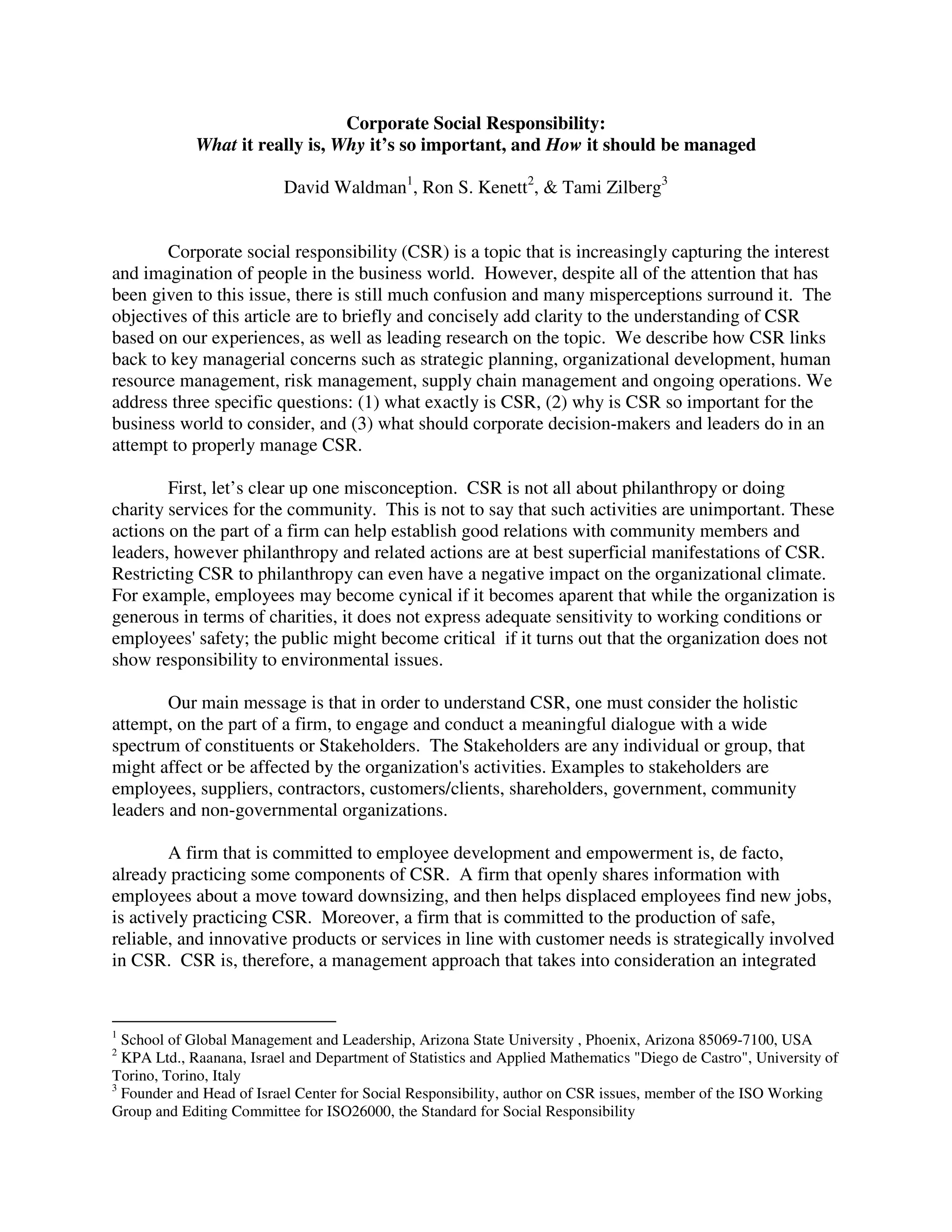 CSR activities analysis | PDF