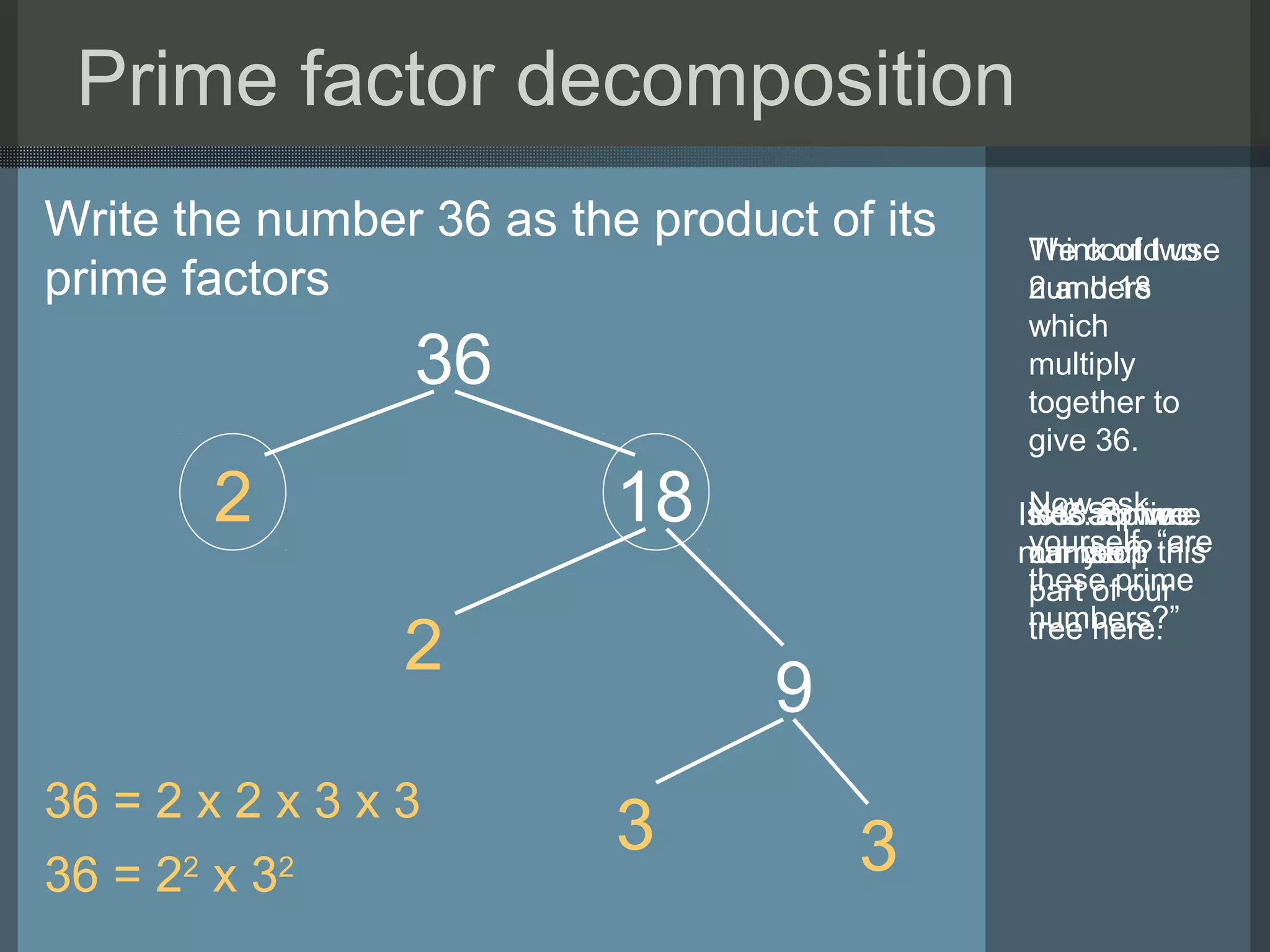 Prime factor decomposition | PPT