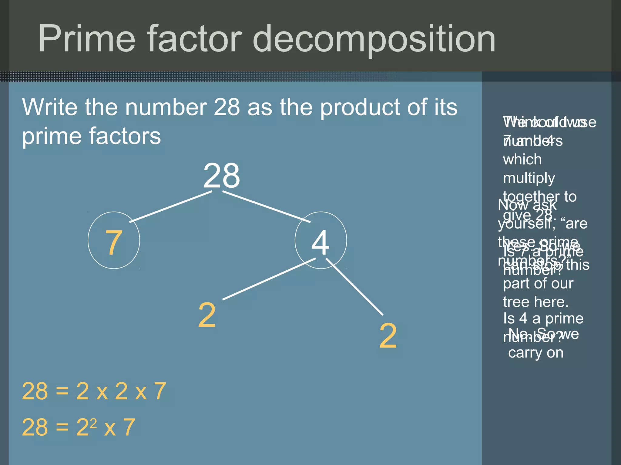Prime factor decomposition | PPT