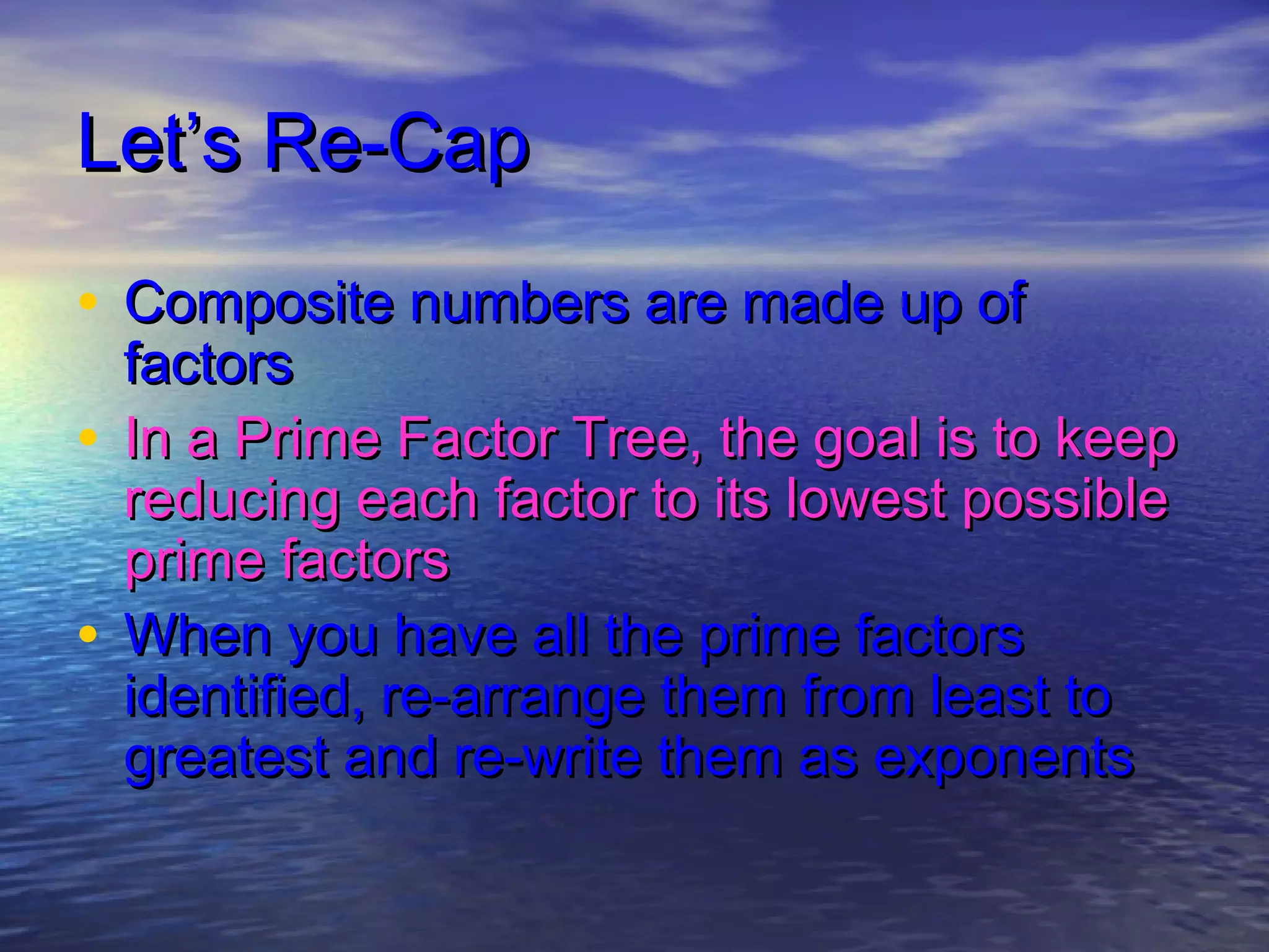 Prime Factorization Ppt