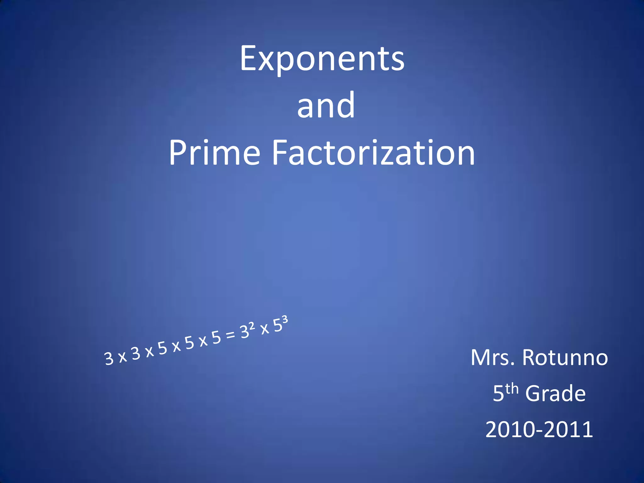 Prime factorization | PPT