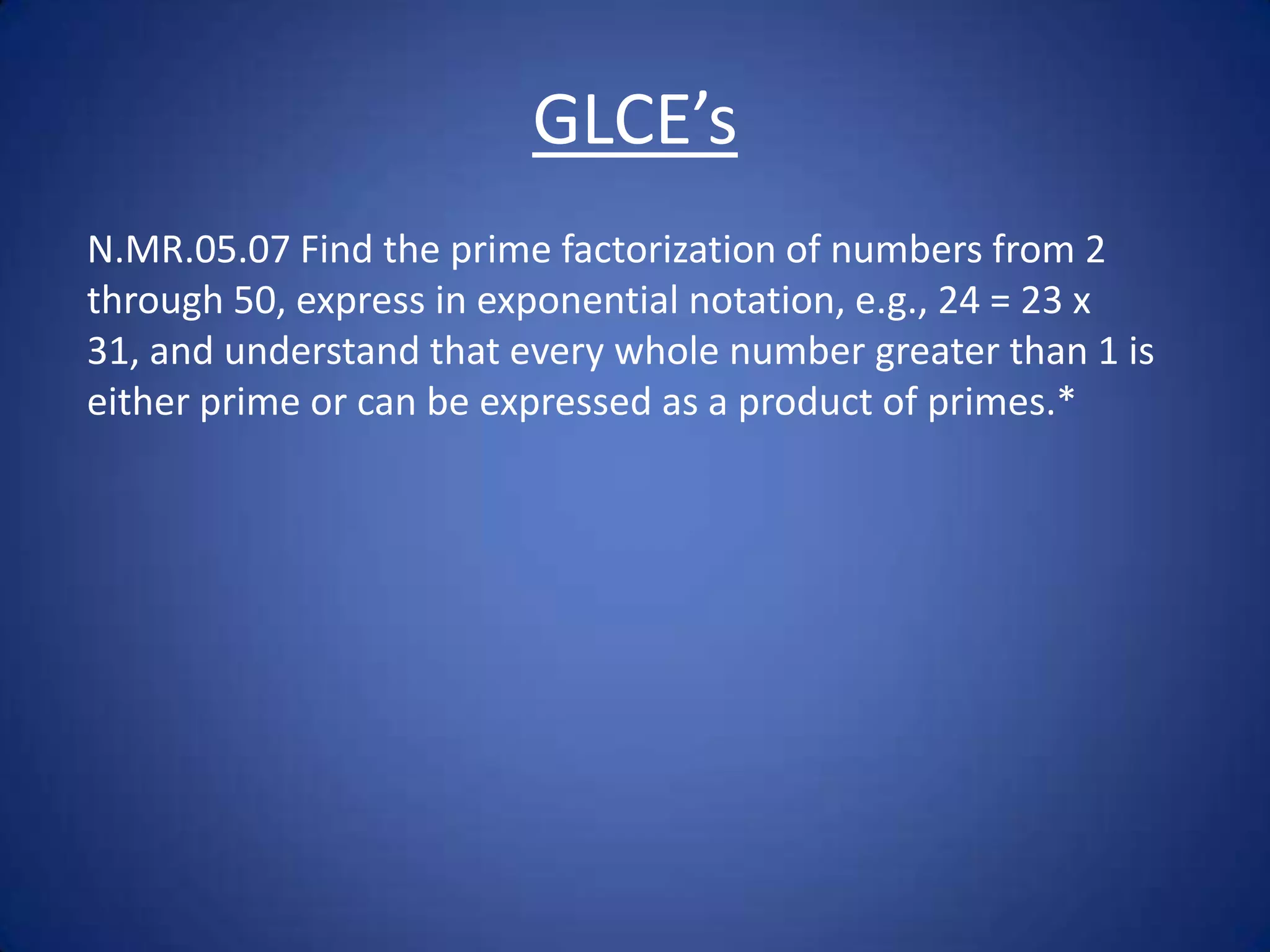 Prime factorization | PPTX