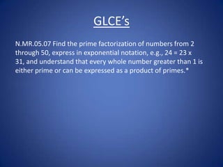 Prime factorization | PPTX | Physics | Science