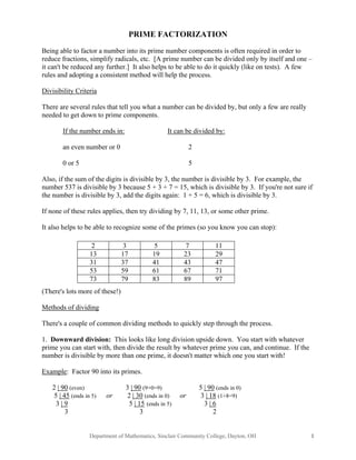 Prime factorization | PDF
