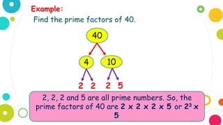 Prime Factorization for grade five .pptx
