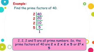 Prime Factorization for grade five .pptx