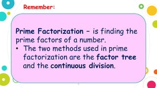 Prime Factorization for grade five .pptx
