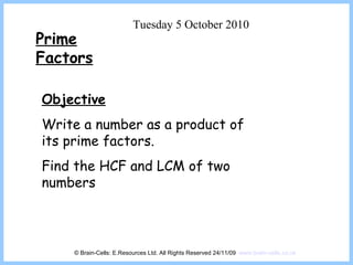 Prime Factors | PPT