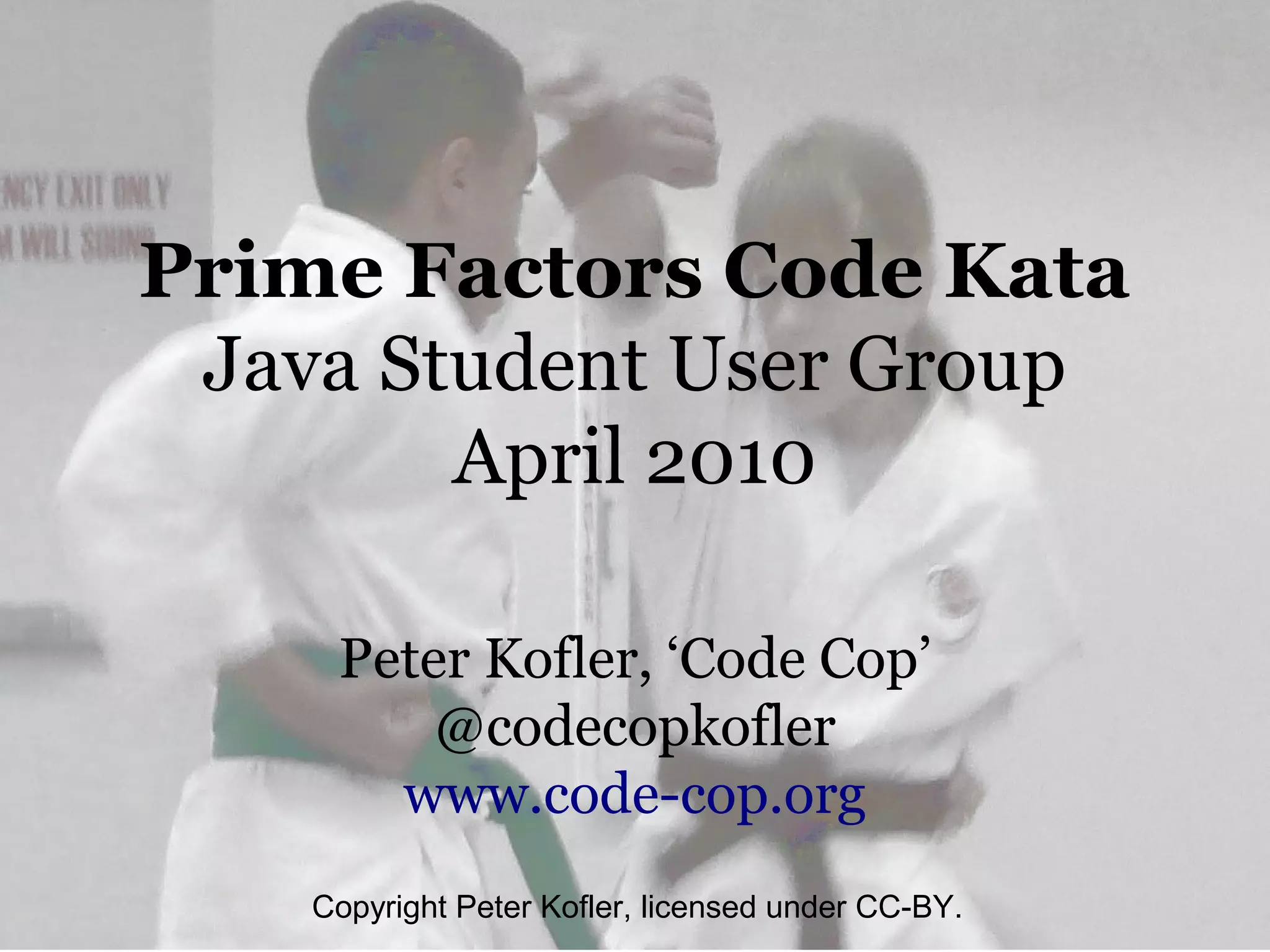Prime Factors Code Kata (2010) | PDF