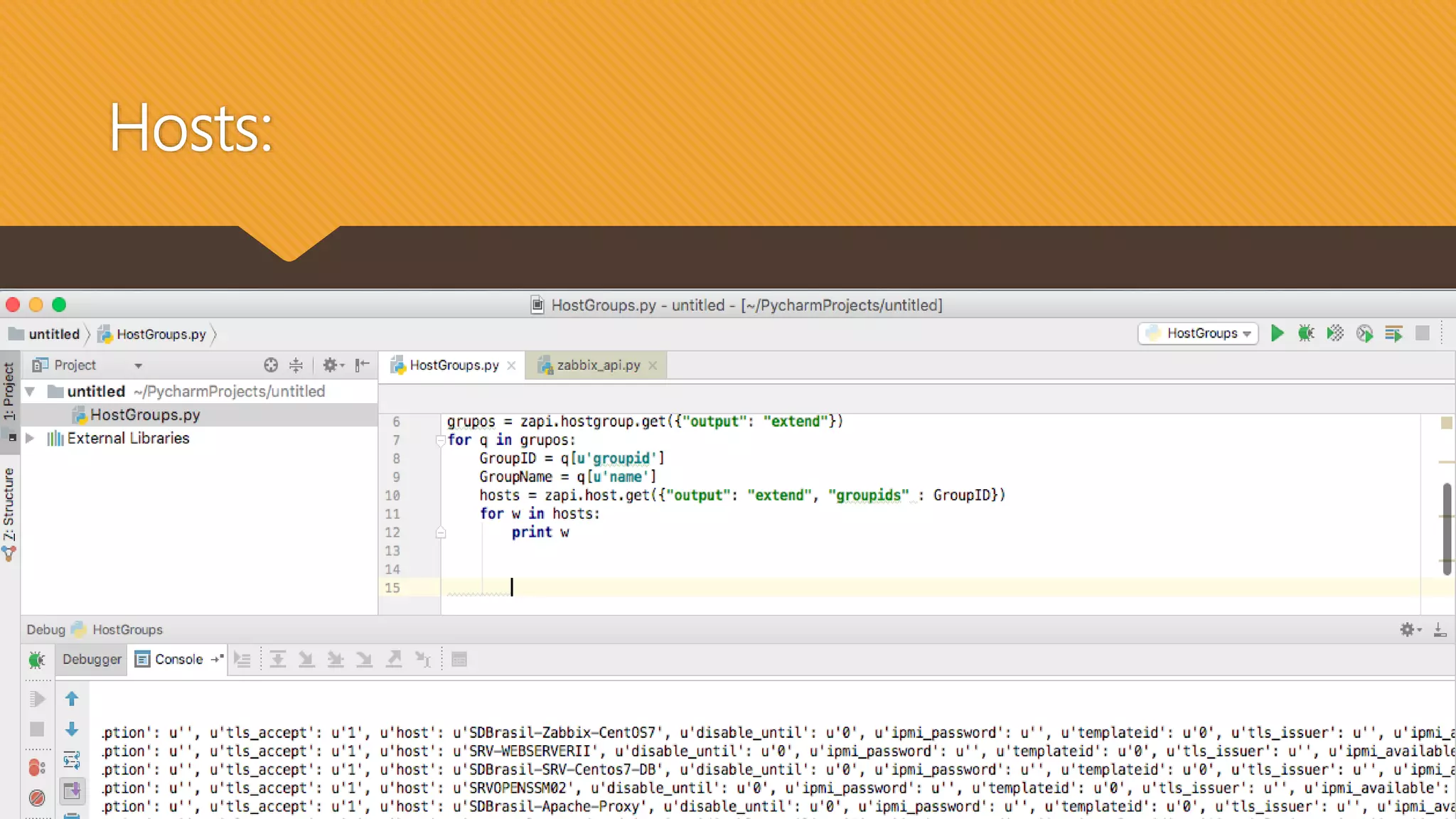 Luiz Sales: Primeiros passos na API do Zabbix com python | PDF