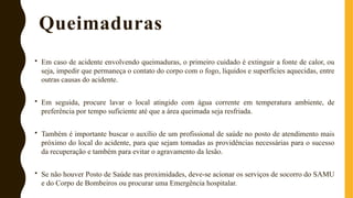 Primeiros Socorros.pptx - Slides informativos | PPTX