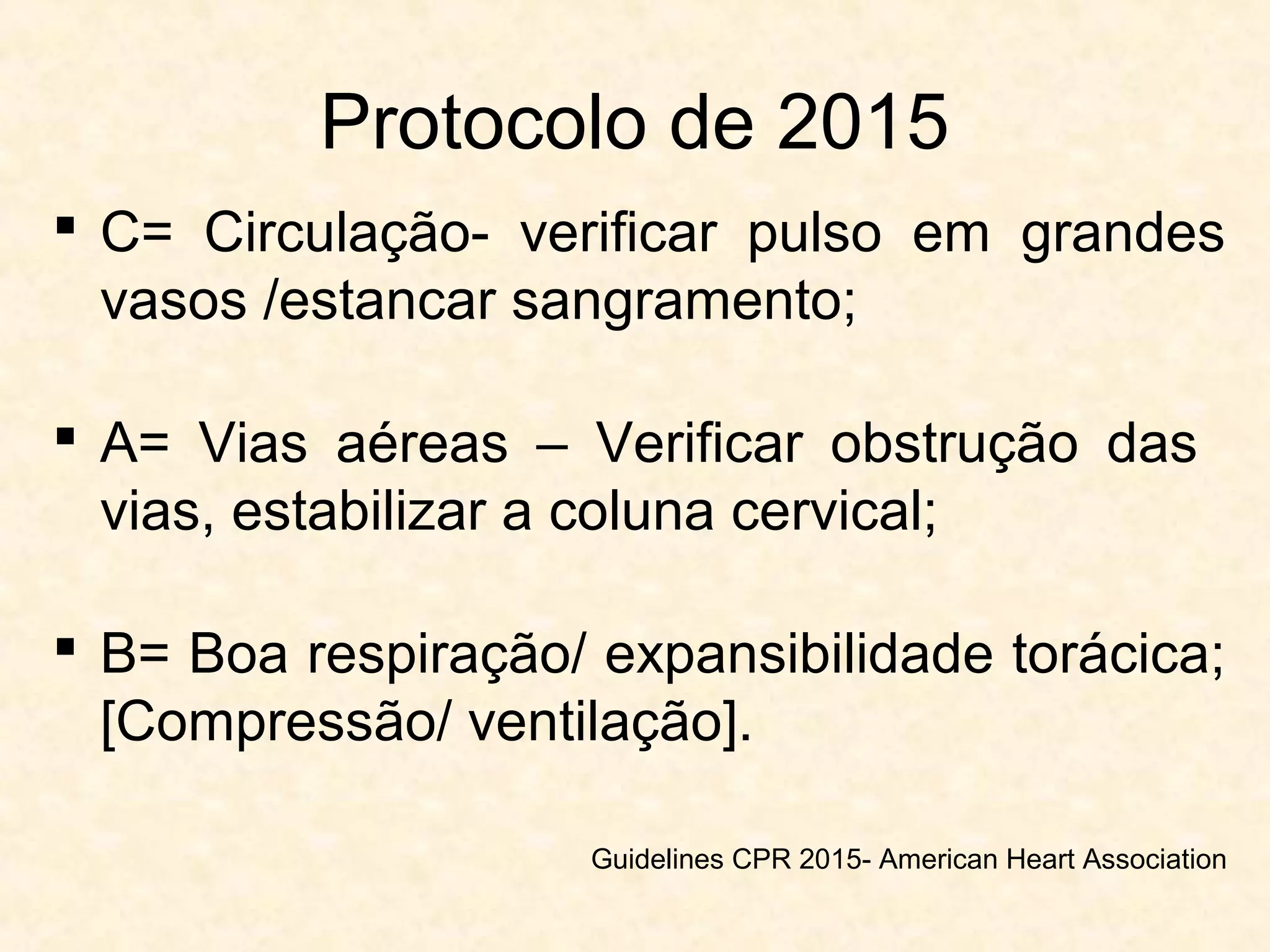 Primeiros socorros SBV | PPT