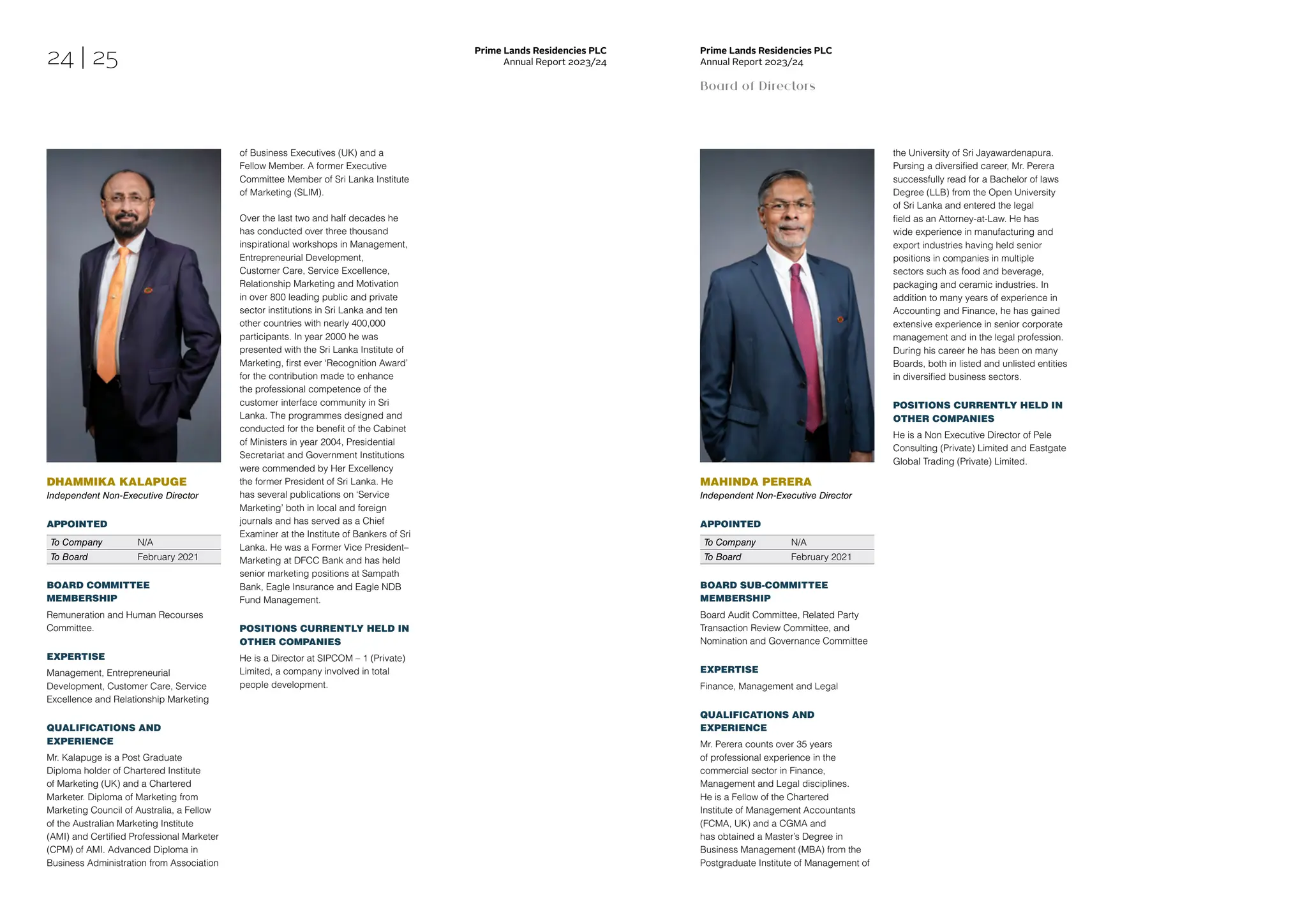 annual financial report prime lands 2023/2024 | PDF