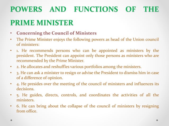 Prime Minister.pptx | Political Issues & policy | Politics