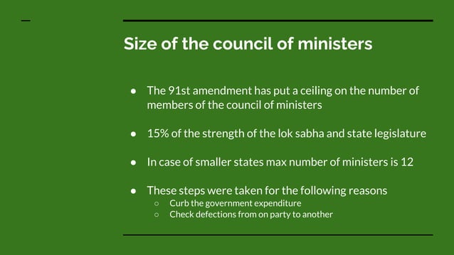 Prime minister and the council of ministers | PPTX