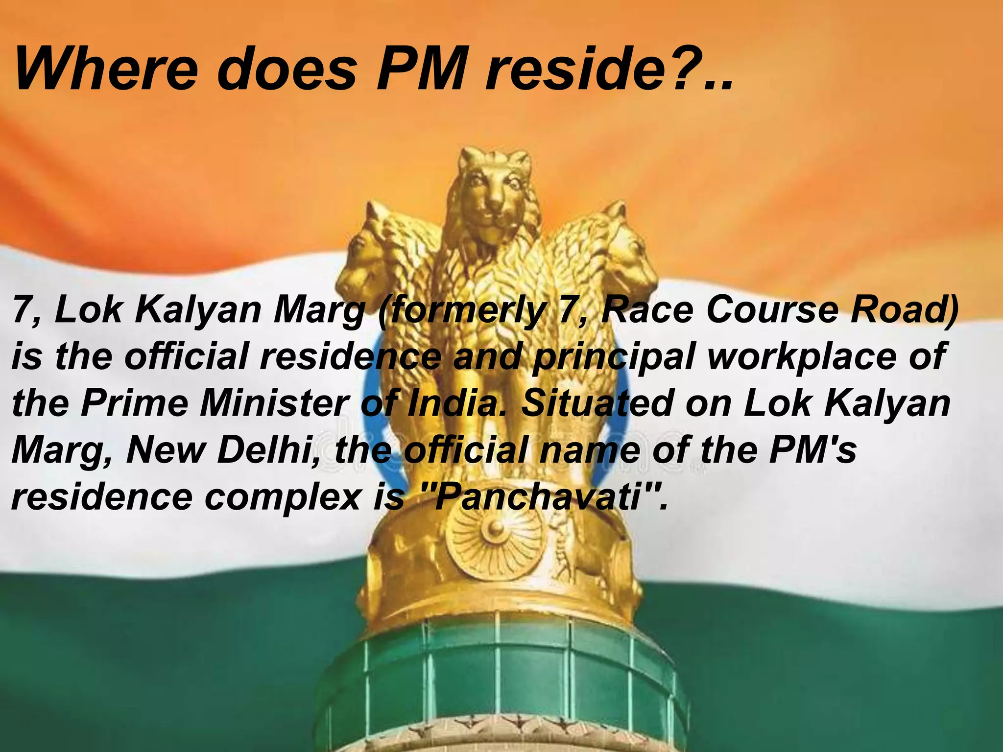 Prime minister ppt | PPT
