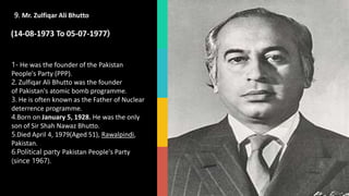 Prime ministers of pakistan from 1997 To 2023.pptx