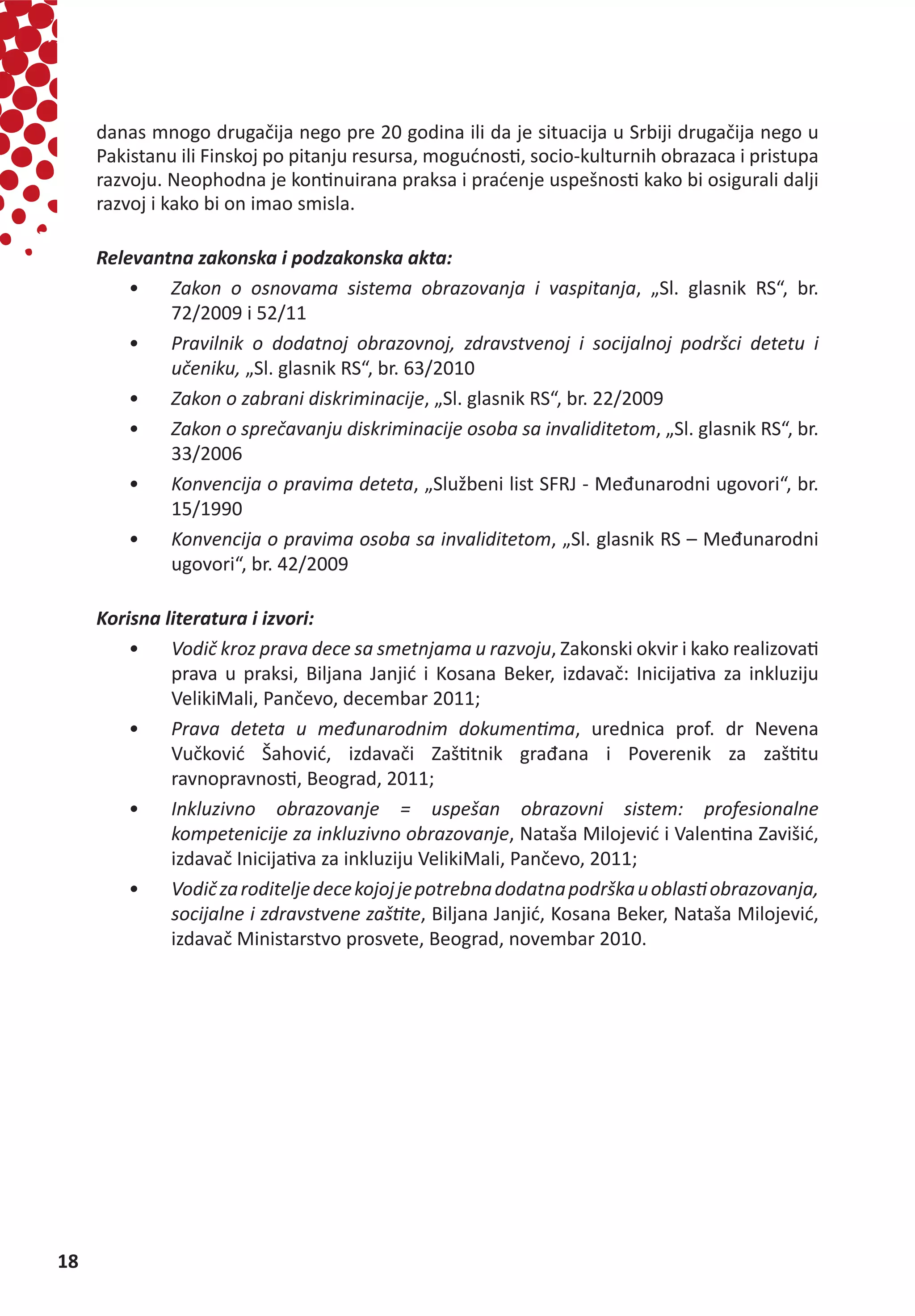 Primena i unapredjenje inkluzivnog obrazovanja u Srbiji | PDF