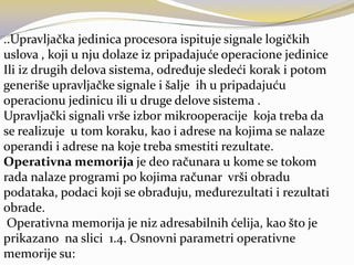 Primena računara u elektrotehnici ,računarski sistem copy | PPT