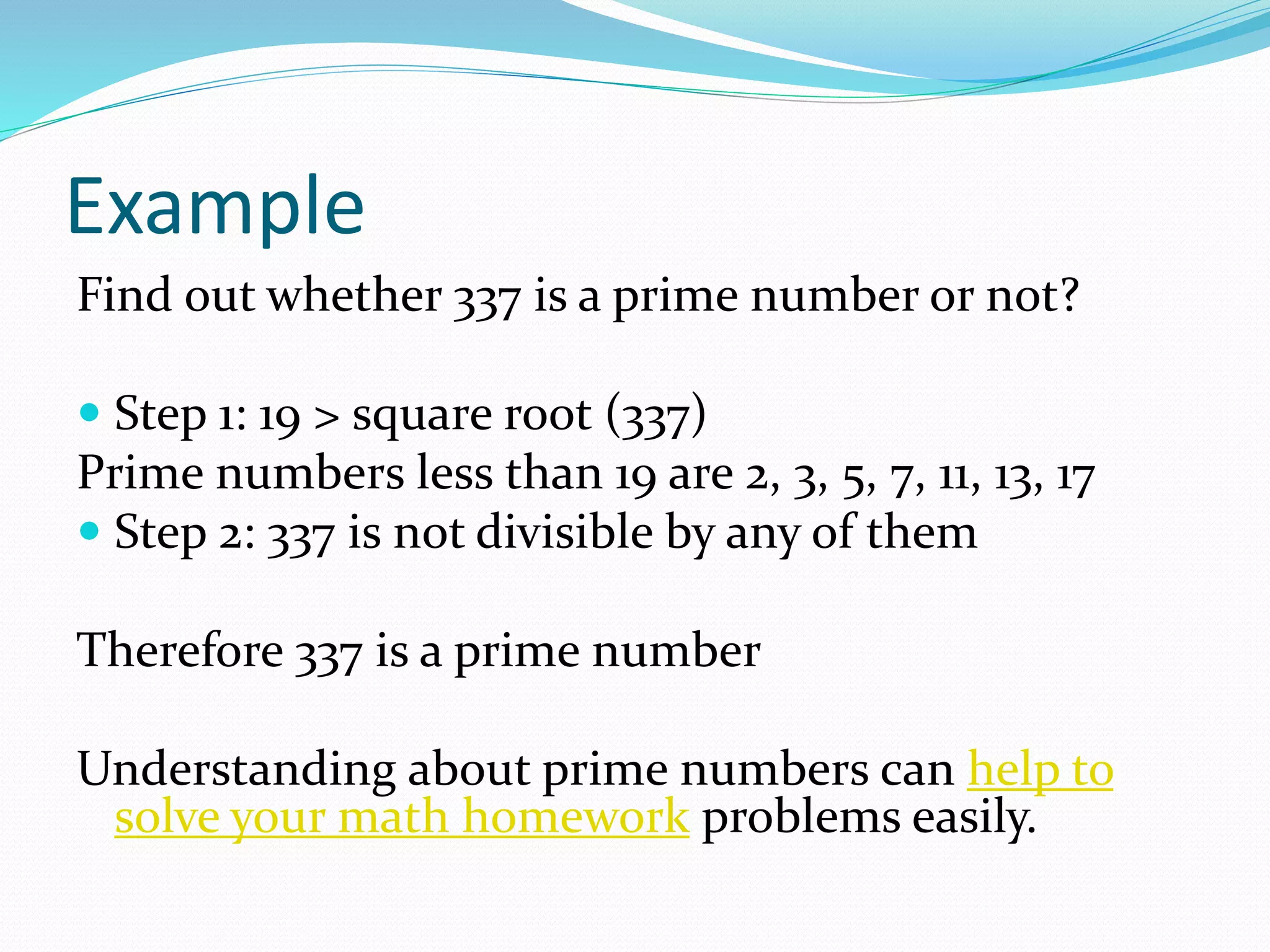 How to find out whether a given number is Prime or not | PPT