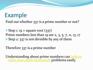 How to find out whether a given number is Prime or not | PPT