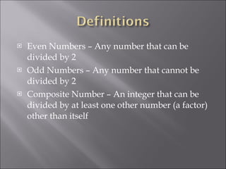Prime numbers | PPT