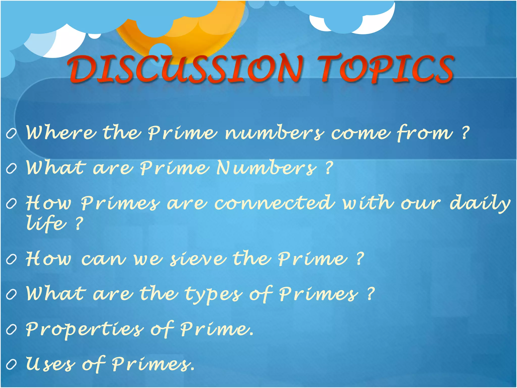 Prime numbers sieving | PPTX