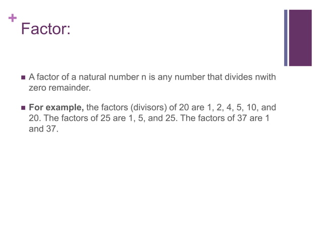 Prime numbers and factorization | PPTX