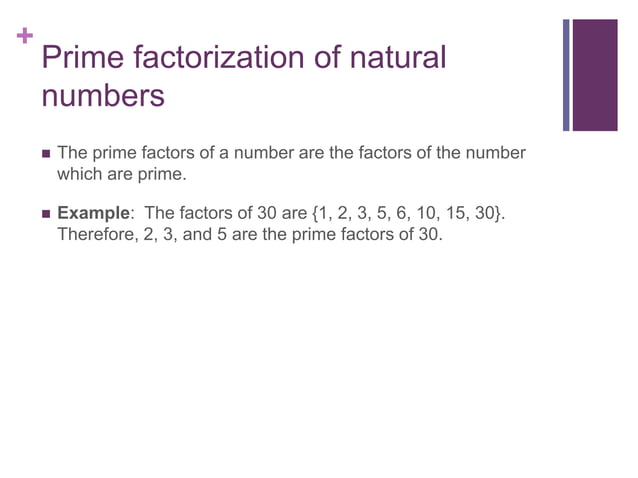 Prime numbers and factorization | PPTX