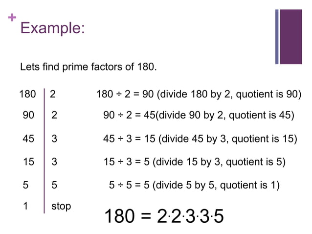 Prime numbers and factorization | PPTX