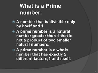 Prime numbers,whole numbers and composite numbers | PPT