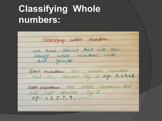 Prime numbers,whole numbers and composite numbers | PPTX