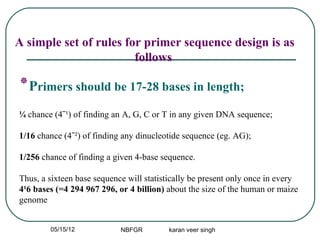 PCR Primer desining | PPT