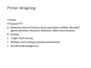 Primer designing presentation by sanju sah | PPT