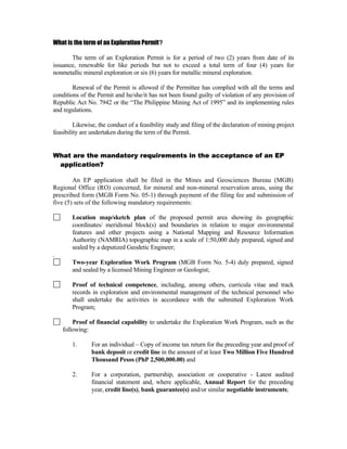 Primer exploration permit | PDF