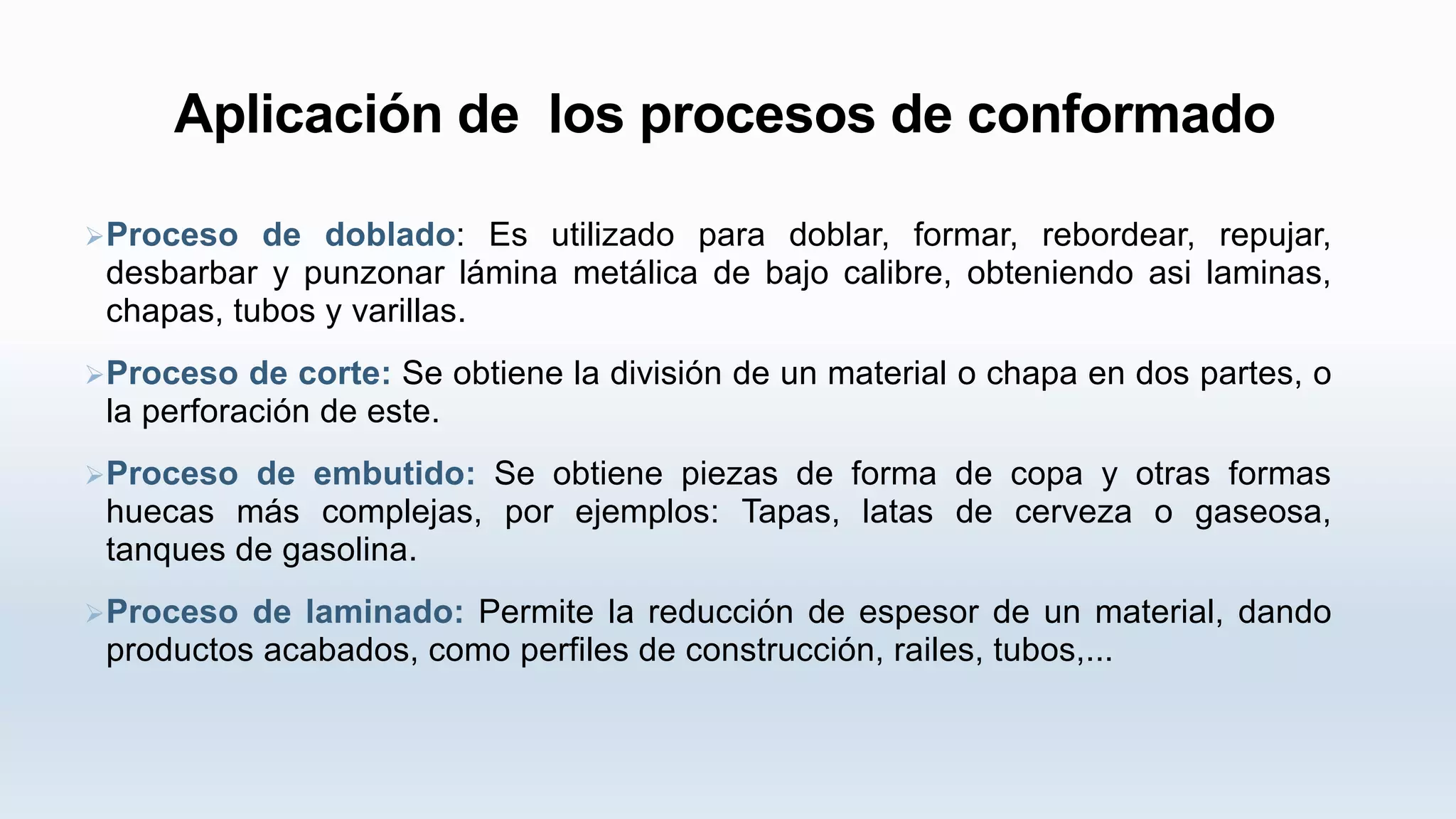 Procesos de conformado | PPTX