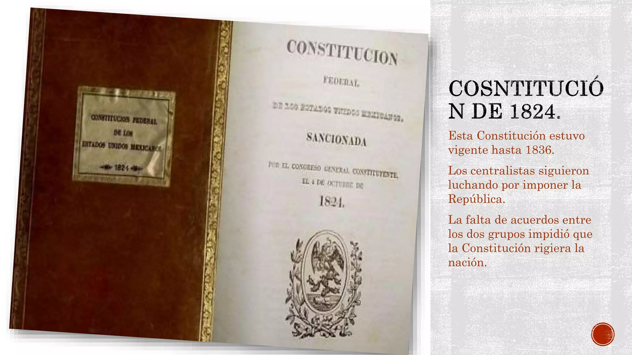 Primera republica federal y la constitucional de 1824 | PPTX