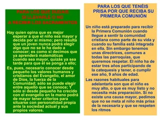 Primera reunión con los padres de primera comunion | PPSX