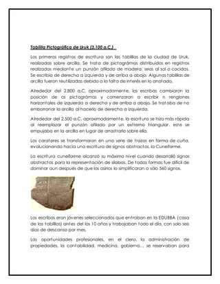 Primeras escrituras y línea del tiempo | DOCX