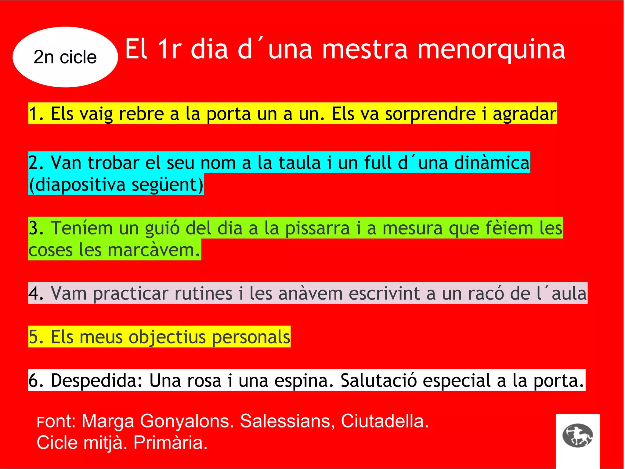 Primera setmana i clima d'aula | PPT